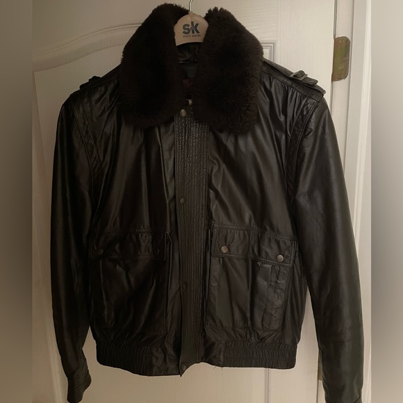Chris | Jackets & Coats | Vintage 7s Mens Dark Brown Chrisbomber ...